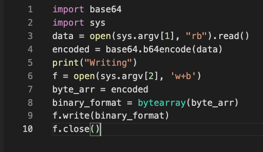 Converting binary to base64 files in Python Converting binary to base64 files in Python